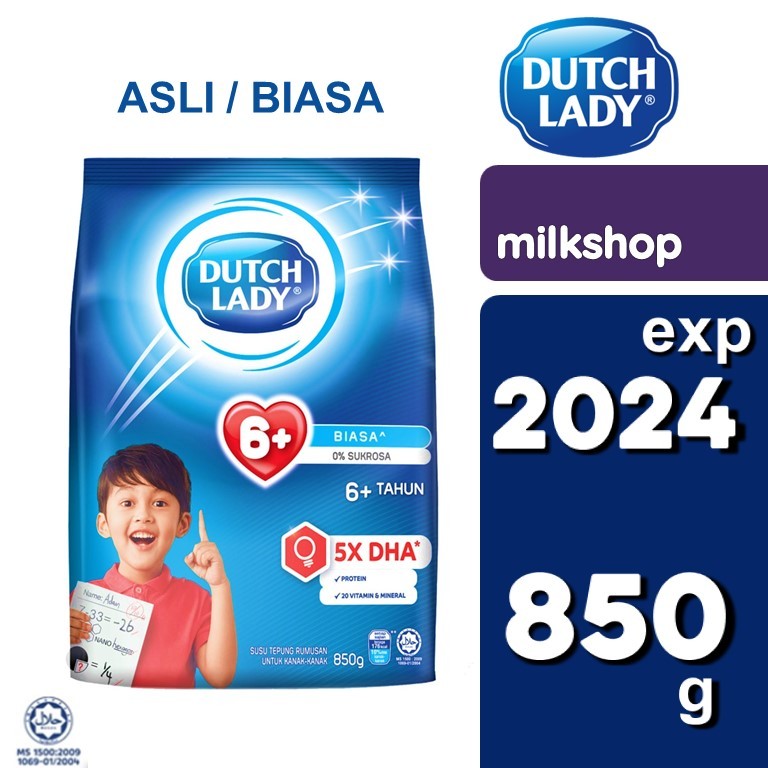 Dutch Lady 6+ BIASA 850g GUM Plain Asli Original Ori DutchLady DutchBaby Ducth 9556166011004 ...