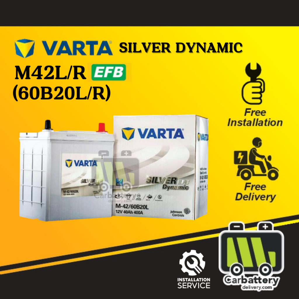 [Installation Provided] Varta M42 60B20L /R EFB Auto Start Stop Battery Bateri Kereta New ...