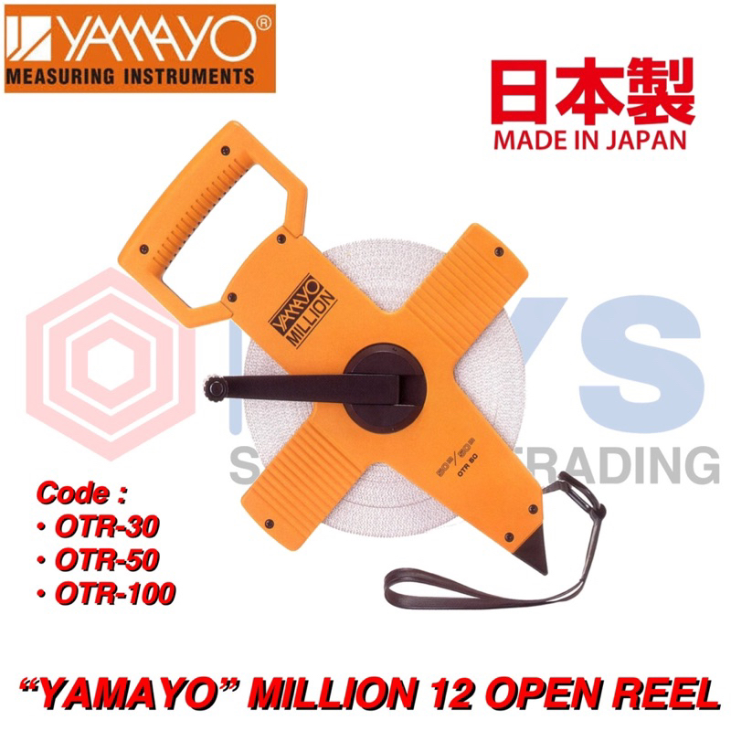(100% JAPAN) YAMAYO MILLION PVC COATED FIBERGLASS TAPE MEASURE (20M / 30M / 50M / 100M) 🇯🇵 MADE ...