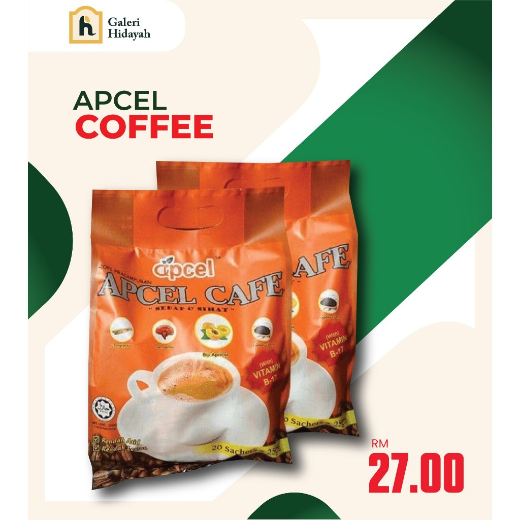 Apcel Kopi 20sachet x 25grm / Apcel Cafe 20's x 25grm | Shopee Malaysia