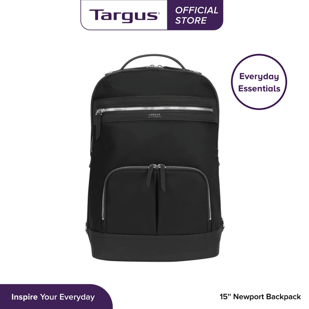TBB599 - TARGUS 15 INCH NEWPORT BACKPACK - BLACK | Shopee Malaysia