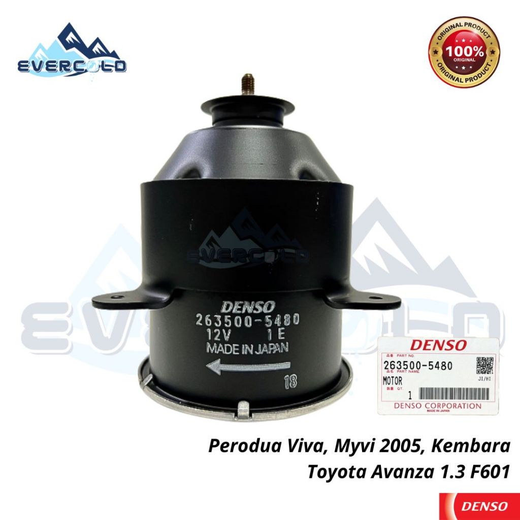 ORIGINAL DENSO Radiator Fan Motor 263500-5480 ( Kembara / Myvi / Viva ...