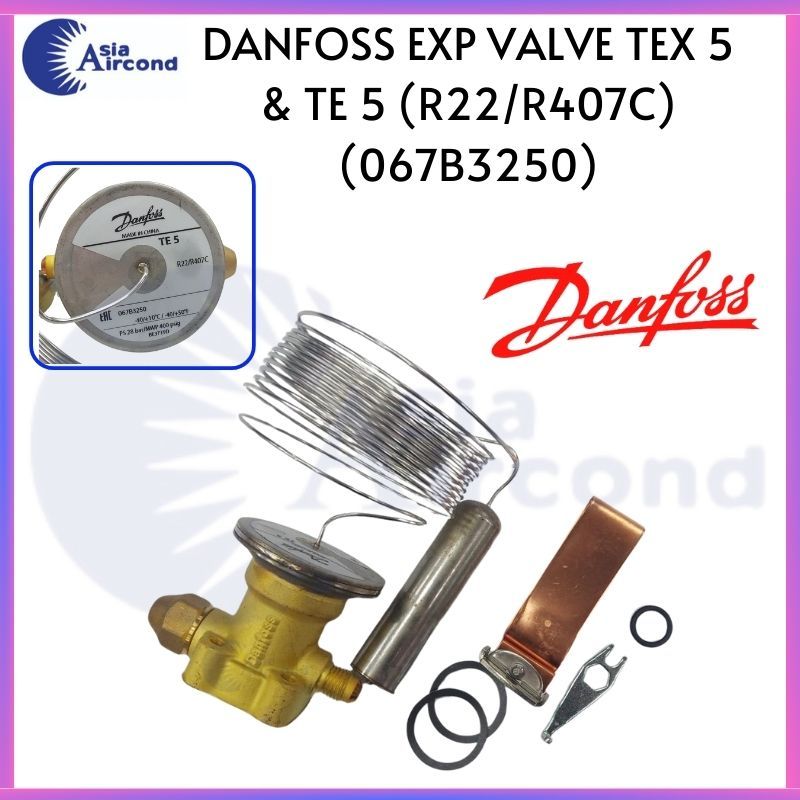 DANFOSS EXP VALVE TEX 5 & TE 5 (R22/R407C) (067B3250) | Shopee Malaysia