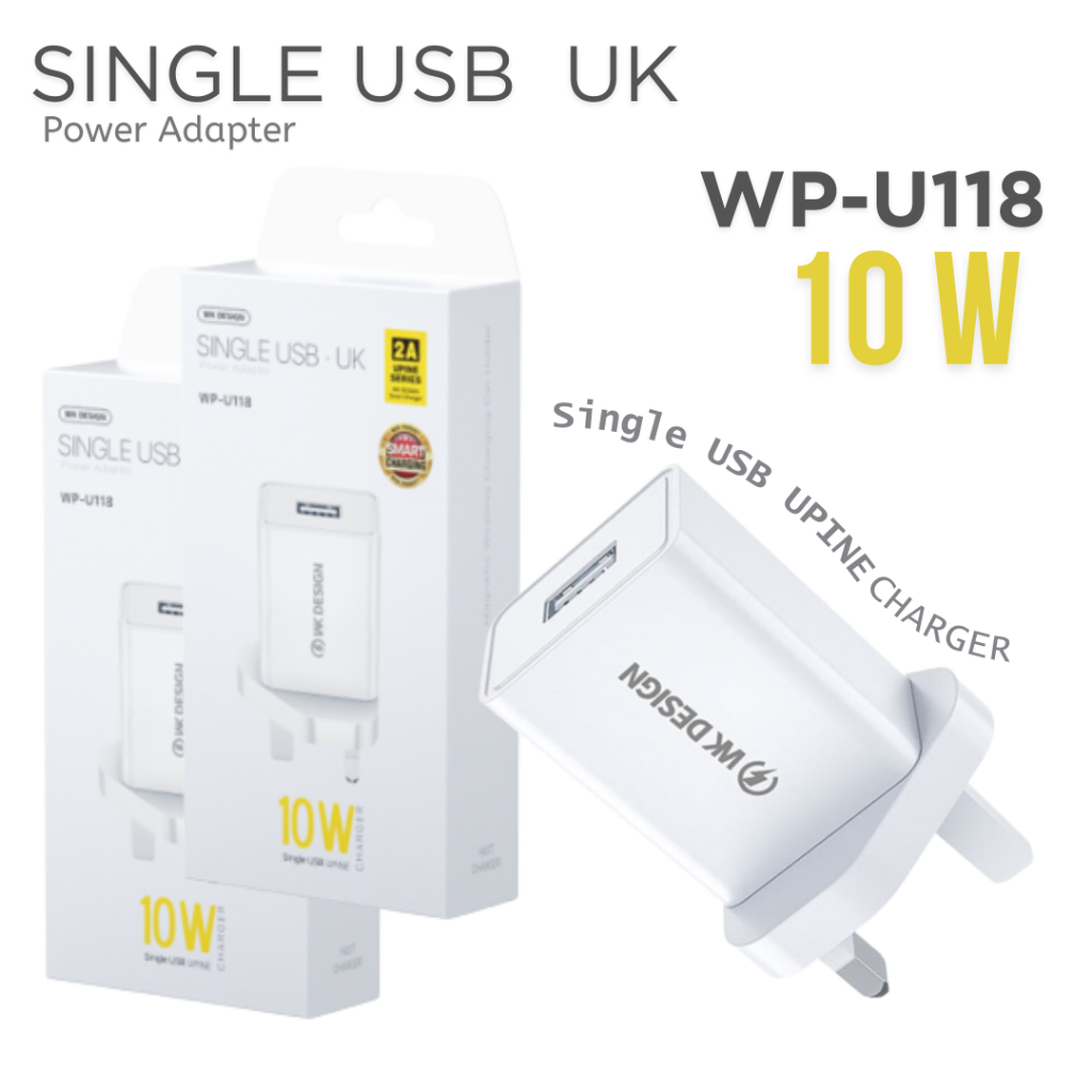 Wekome WK WP-U118 10W Single USB UPINE Port Travel Charger Power ...