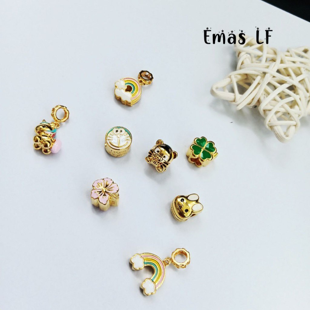 LF EMAS 916 COLOUR /KOLEKSI HARD GOLD CHARM EMAS ORIGINAL (Ready Stock ...