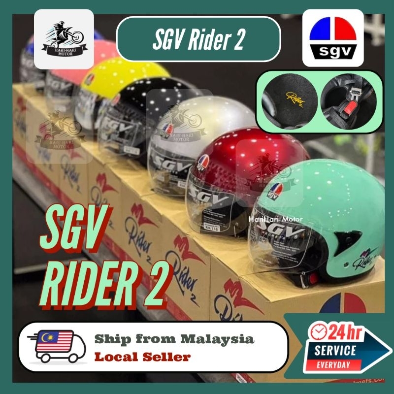 SGV Rider 2 HELMET 🔥 SGV 🔥 Rider 2 Warna warna Siap Visor Clear SGV ...