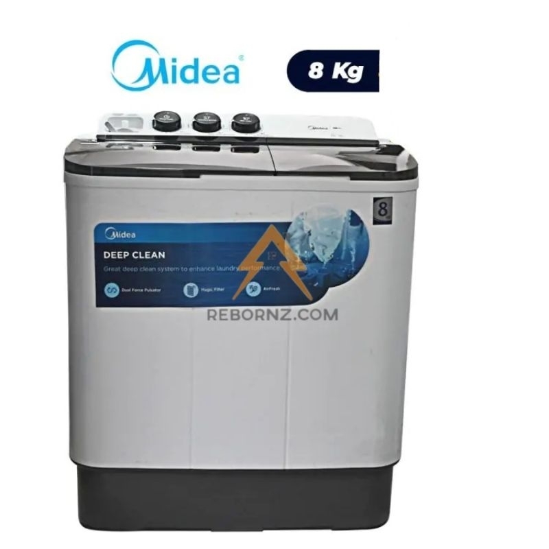 Midea Semi Auto Washer | Mesin Basuh Manual 8kg MT100W80/ MSW-8008P ...