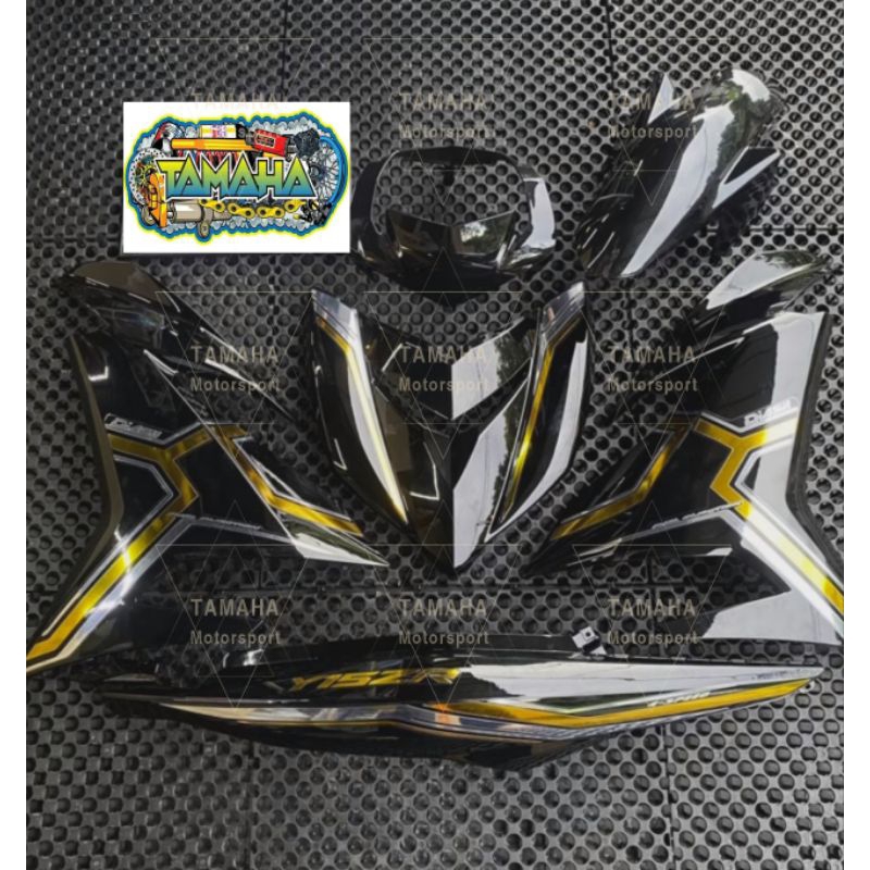 Yamaha Y15 Y15zr V1 V2 Vietnam line gold silver chrome black cover set ...