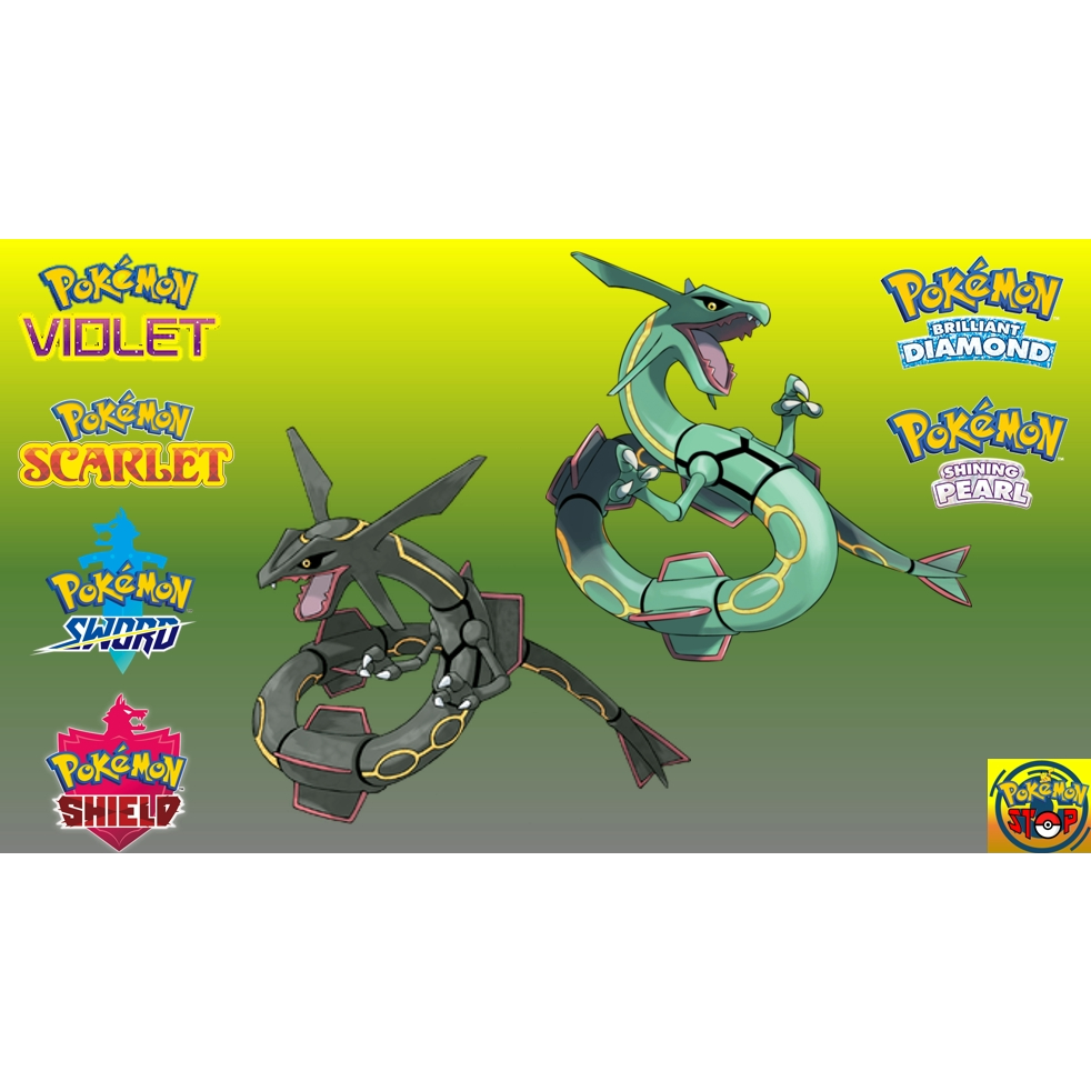 【Rayquaza】Legendary Shiny Pokemon trade on Scarlet Violet Sword Shield ...