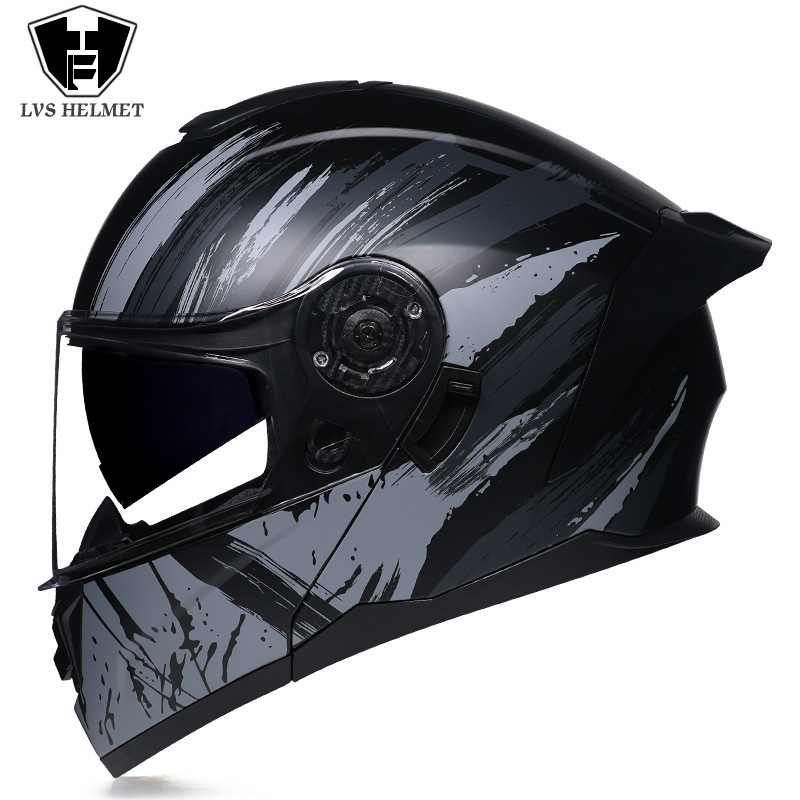 LVS 900 Flip up Helmet Modular Motorcycle Helmet Double Lens Built-in ...