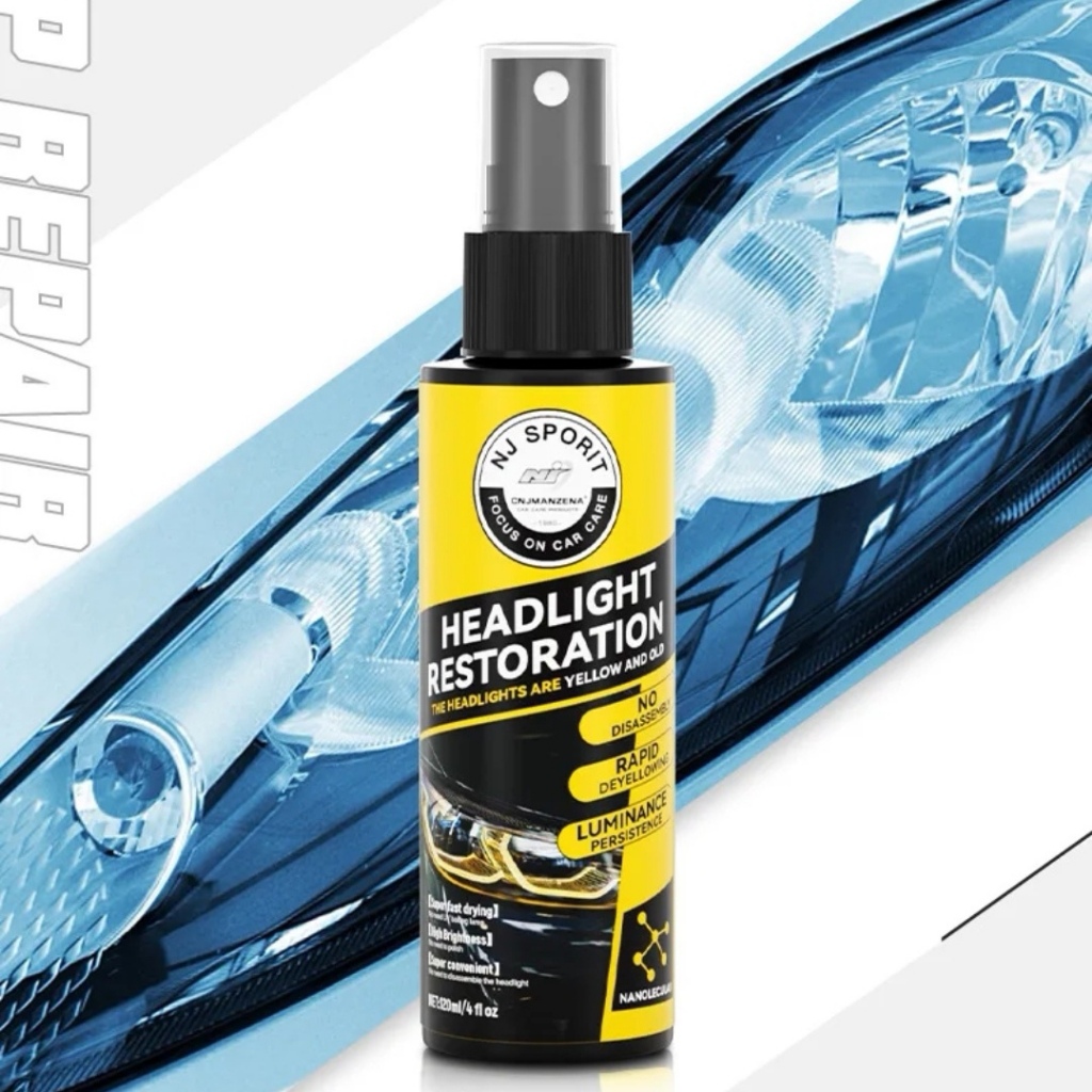 120ML Car Headlight Coating Spray Liquid Car Light Cleaner Restorer ...