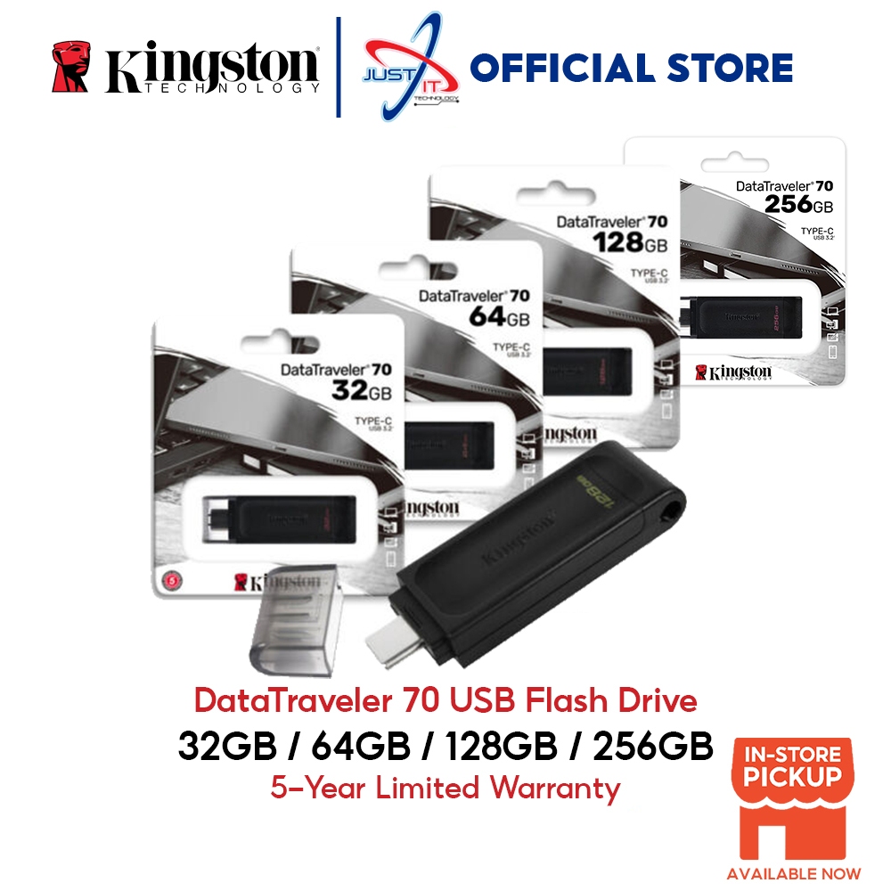 Kingston DataTraveler 70 DT70 USB-C Flash Drive Pendrive ( 32GB / 64GB ...