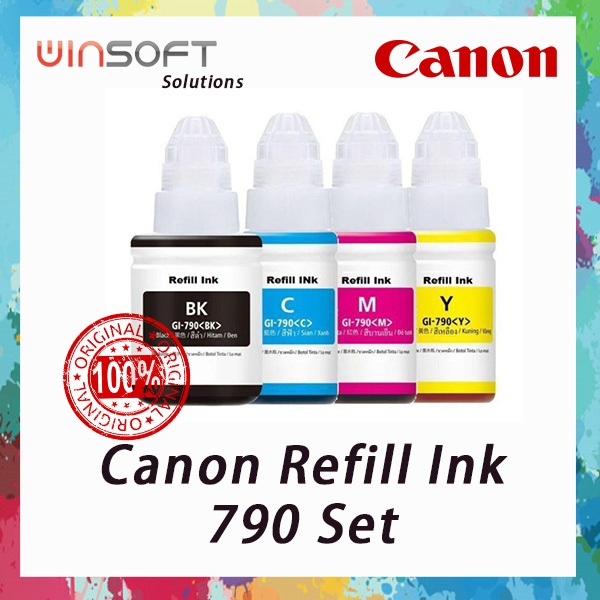 Canon GL-790 original G series Refill Ink 4 Colour for G1000,G1010 ...