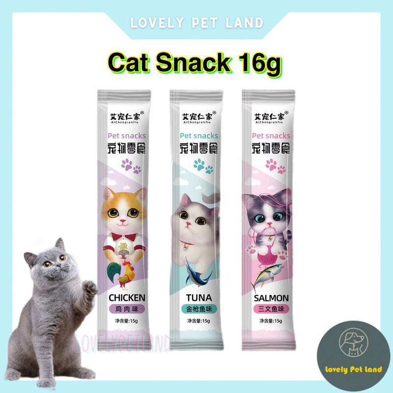 Jajan kucing Cat treats cat snack vitamins cat sticks 16g cat snacks ...