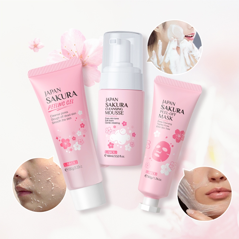 LAIKOU Sakura Peel-Off Mask Exfoliating Dead Skin Facial Scrub Remove ...