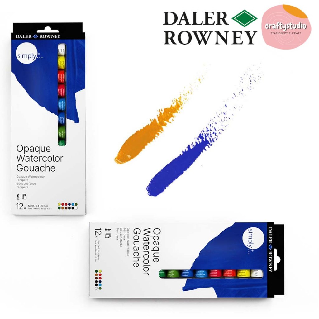 (6/12/24) Daler Rowney Simply Gouache Paint Set | Shopee Malaysia