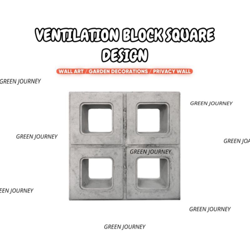 Breeze Block Wall Square Design / Ventilation Block Wall Garden ...