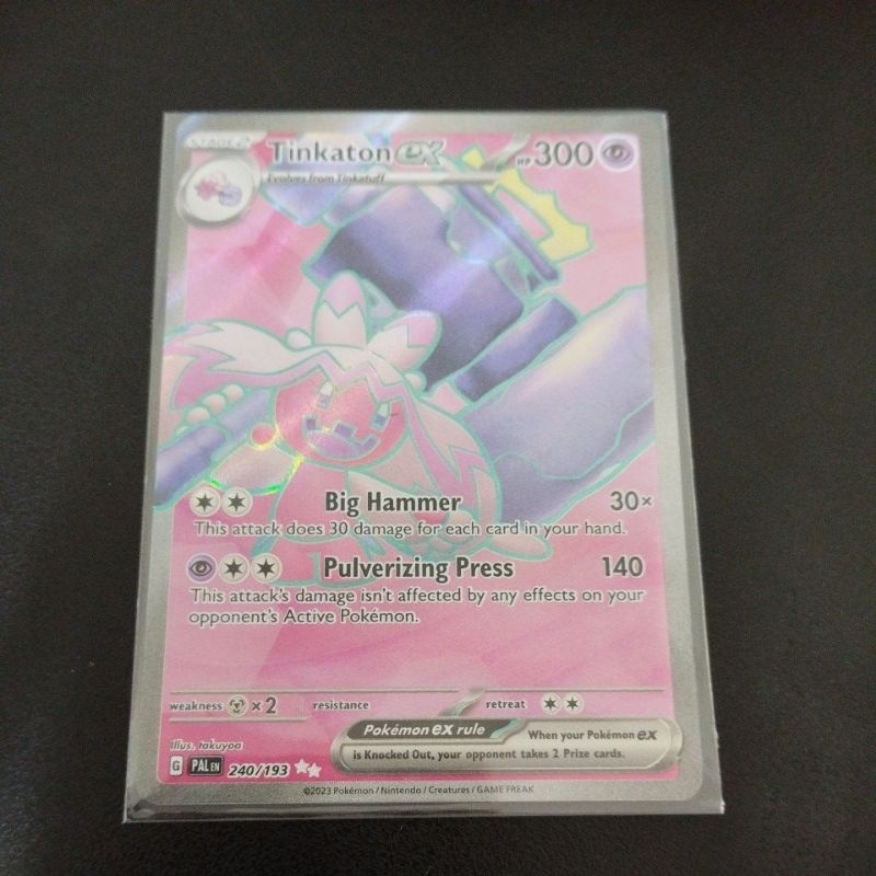 Original Pokémon TCG - Tinkaton ex - 240/193 - Full Art Secret Rare ...