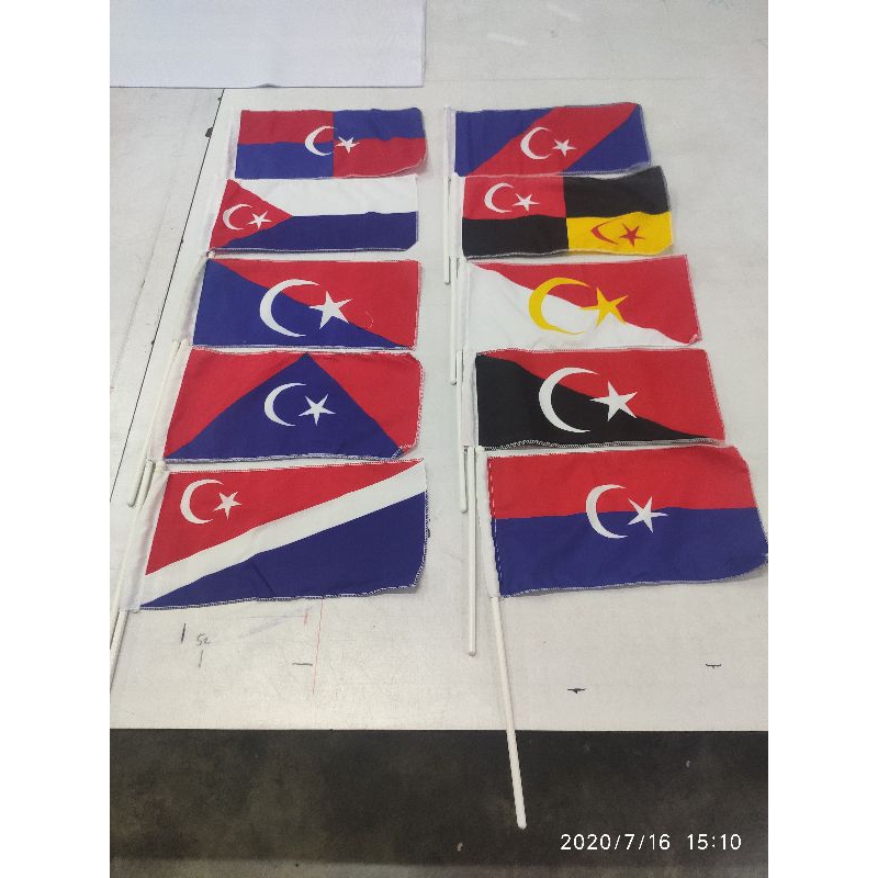 (Cotton) Full set 10pcs Bendera Tangan/Hand flag Johor Daerah *Ready Stock* | Shopee Malaysia