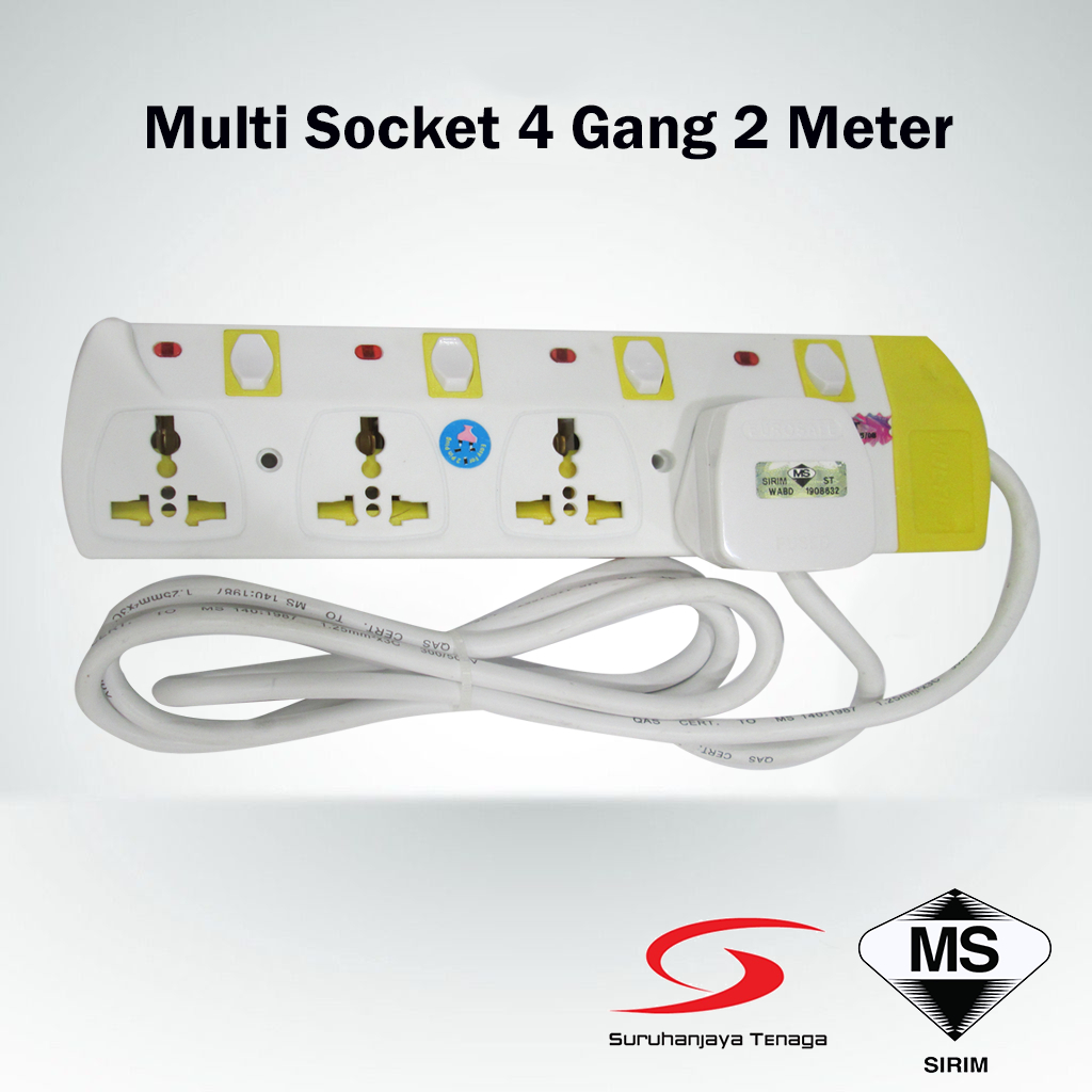 [sirim] Usb 2 5mtr Extension Socket Portable Power Socket Trailing