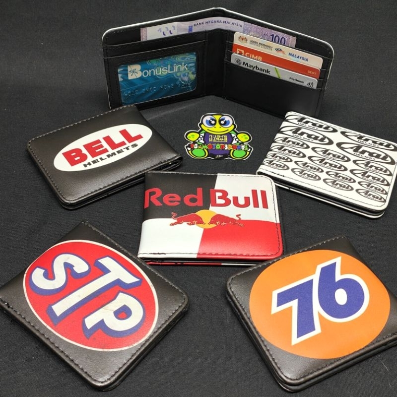 Dompet Wallet Stp 76 Lubricant Red Bull Bells Helmets AraiHelmet Retro ...