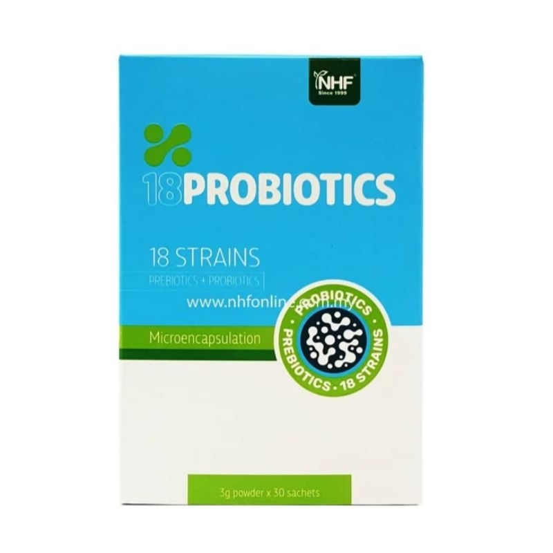 NHF 18 Probiotic 3g X 30 Sachets Exp 7/2026 18 Strains Prebiotic ...