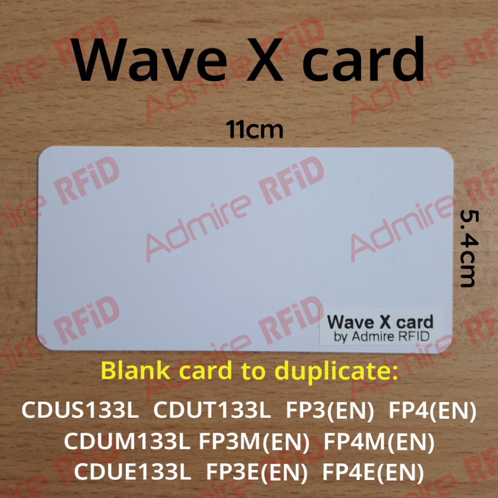 Wave X / Wave Xc blank card duplicate MAG Xclone CDUS133L CDUT133L ...