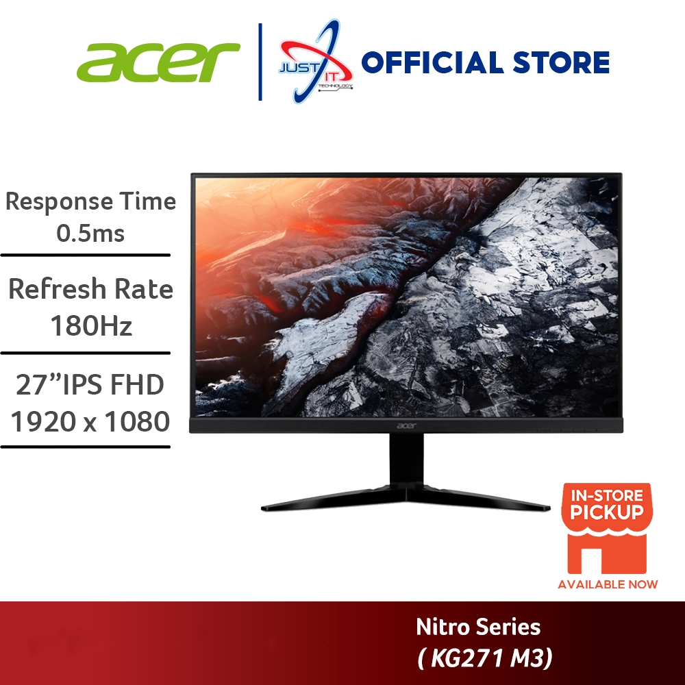 ACER NITRO KG271M3 / KG271 M3 27" GAMING MONITOR ( 27" IPS FHD / 1MS ...