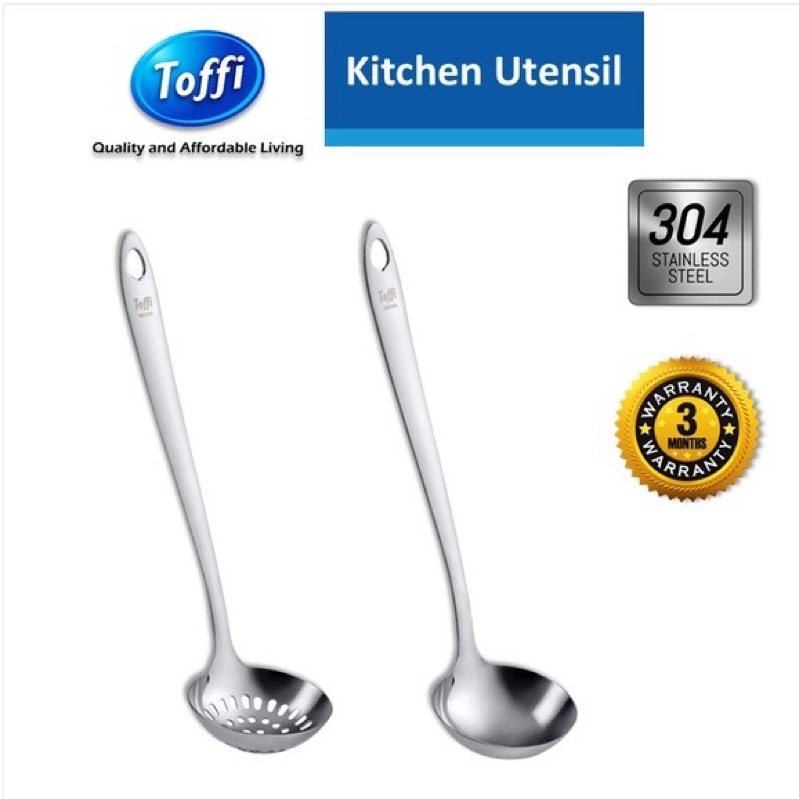 Mk.wares(TOFFI)SUS304 Stainless Steel ladle & Strainer/Senduk Berlubang ...