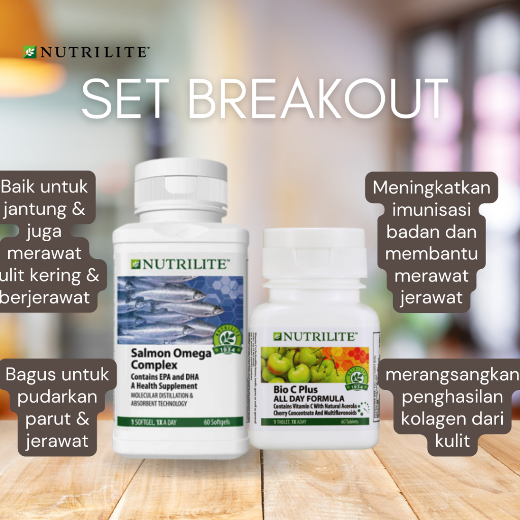 *VIRAL* Nutrilite Set Breakout Salmon Omega 60 + Bio C 60 | Shopee Malaysia