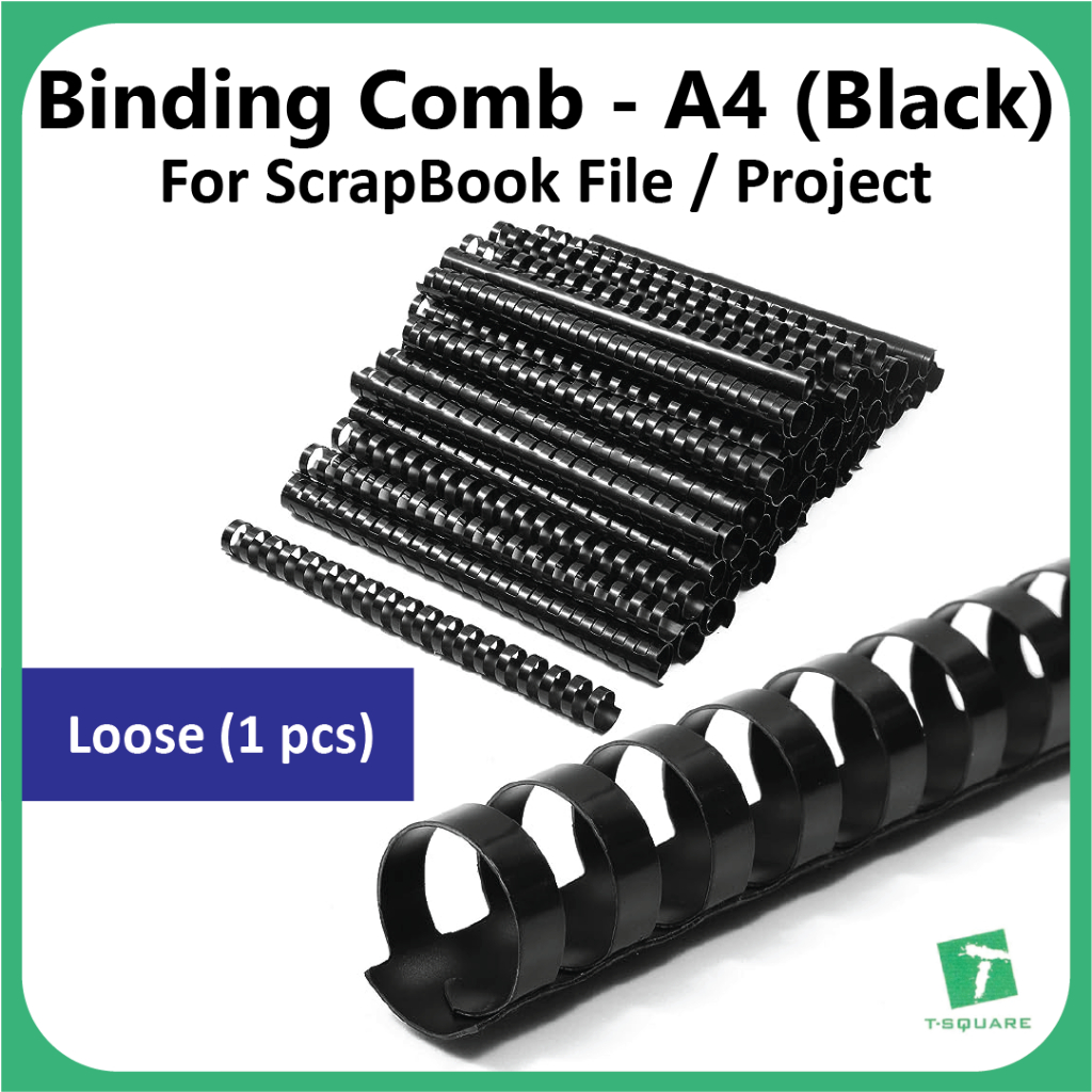 Plastic Comb Binding Rings Comb Binding Black Binding Comb Ring Shopee Malaysia