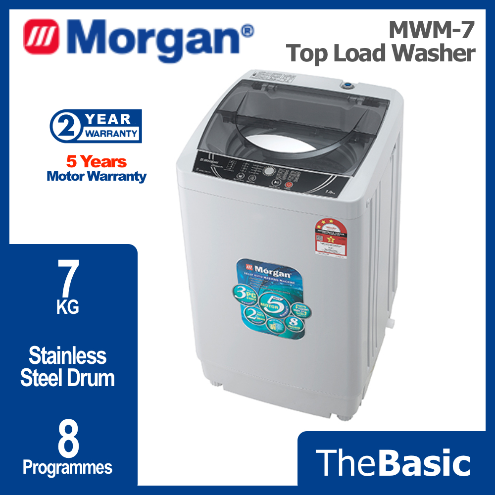 MORGAN 7KG Top Load Washing Machine Zircon Fully Auto Washer ( MWM-7 ...