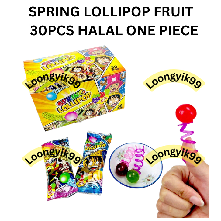 SPRING LOLLIPOP FRUIT FLAVOR 30PCS HALAL ONE PIECE | Shopee Malaysia