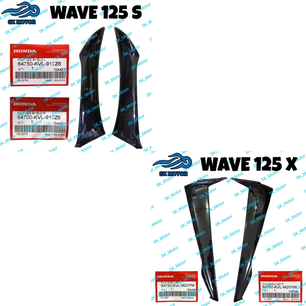 Honda WAVE 125 S X Original Leg Shield Kepok Putih Cover White Kaver ...