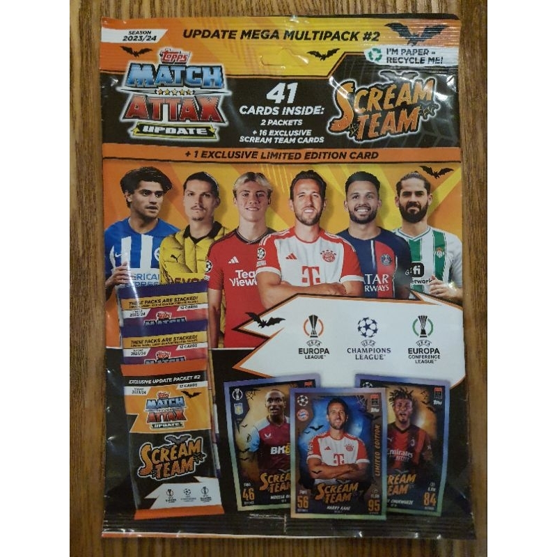 Topps Match Attax 23/24 Update Mega Multipack #2 Scream | Shopee Malaysia