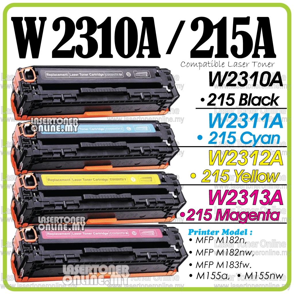 Compatible to H* 215A W2310A H*215A W2310X 215A Color LaserJet Pro MFP ...