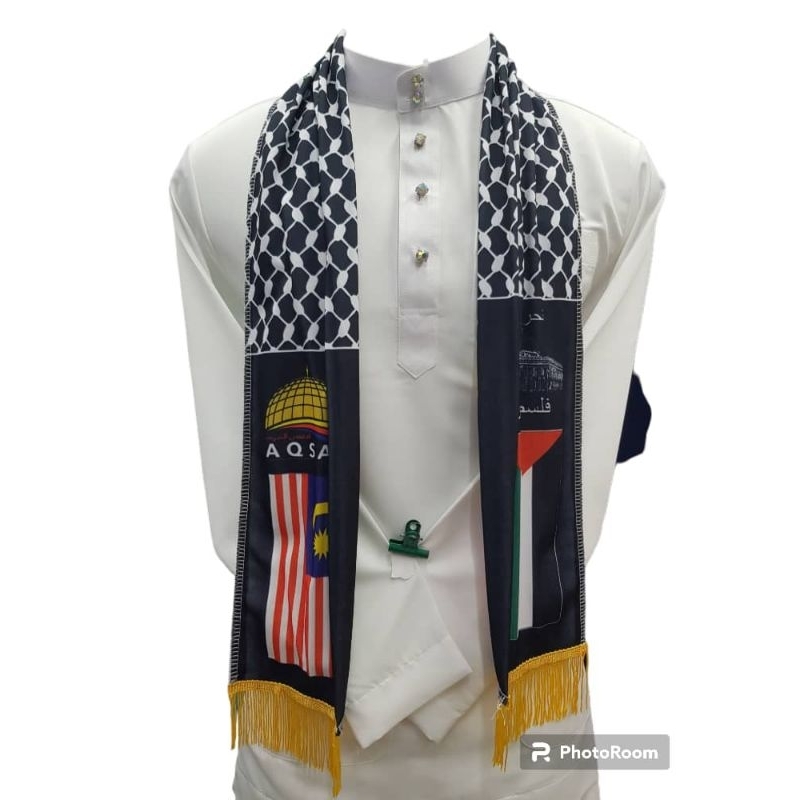 Mafla Palestine ready stock double part with Lace (pray for Palestine ...