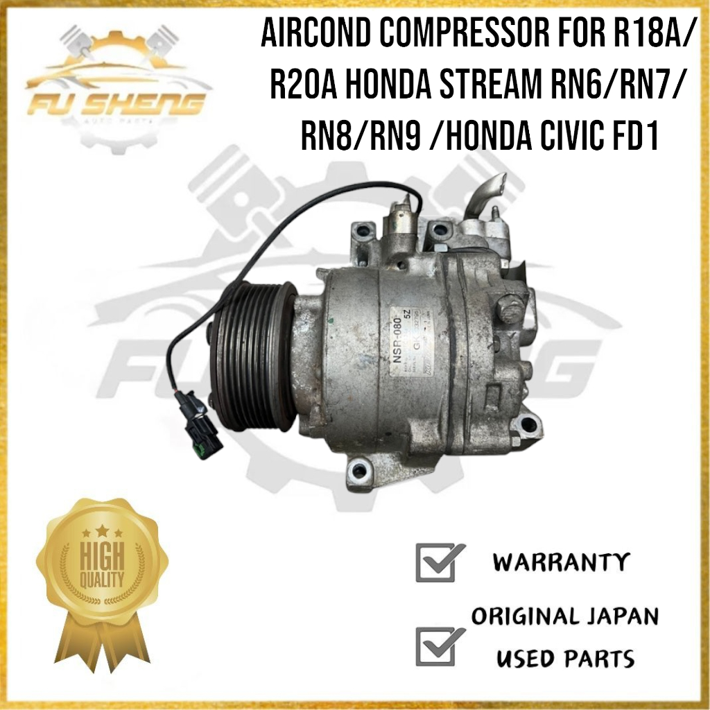 Aircond Compressor For R18A/R20A Honda Stream RN6/RN7/RN8/RN9 /Honda ...