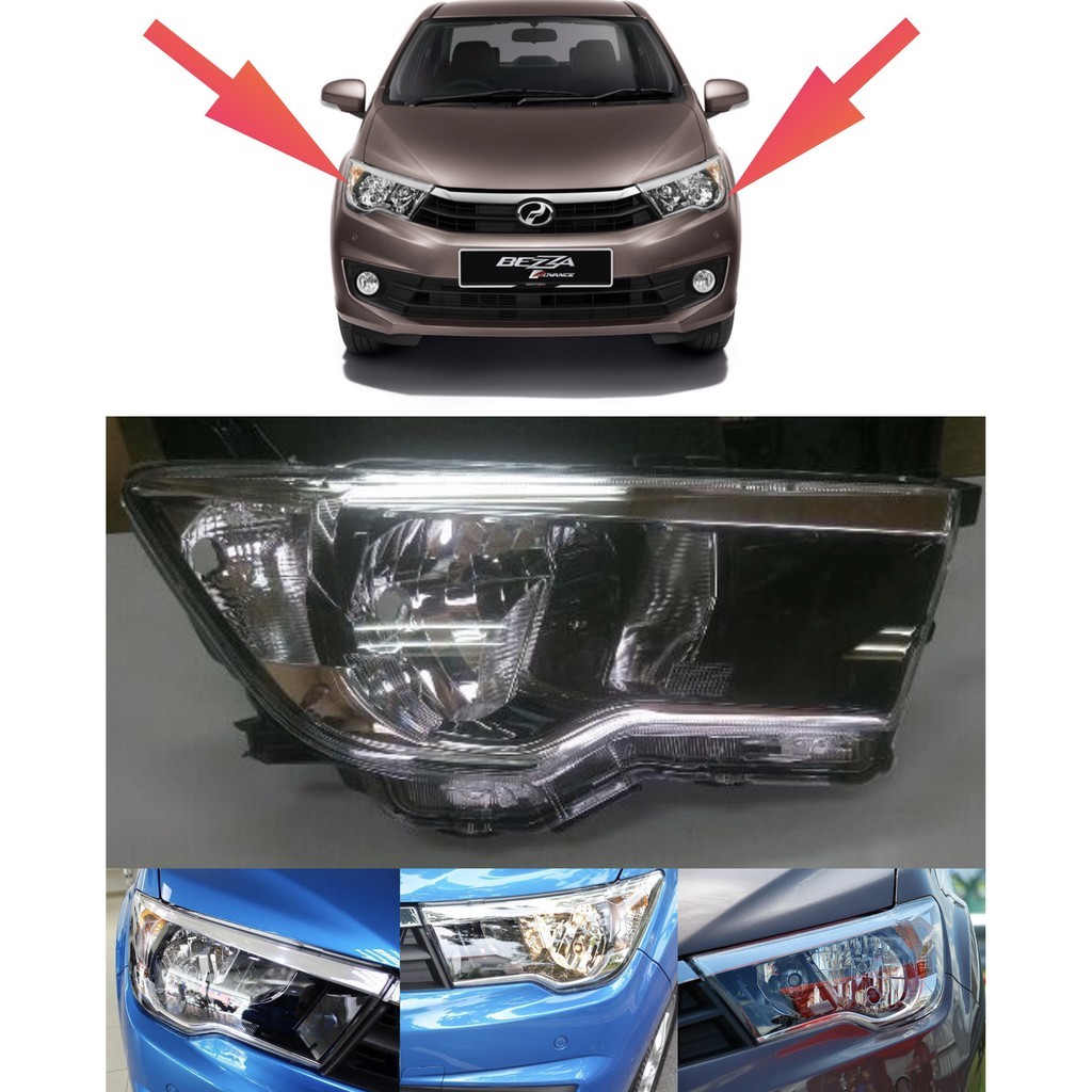 PERODUA BEZZA 2016-2019 HEAD LAMP / LAMPU DEPAN (1ST MODEL) | Shopee ...