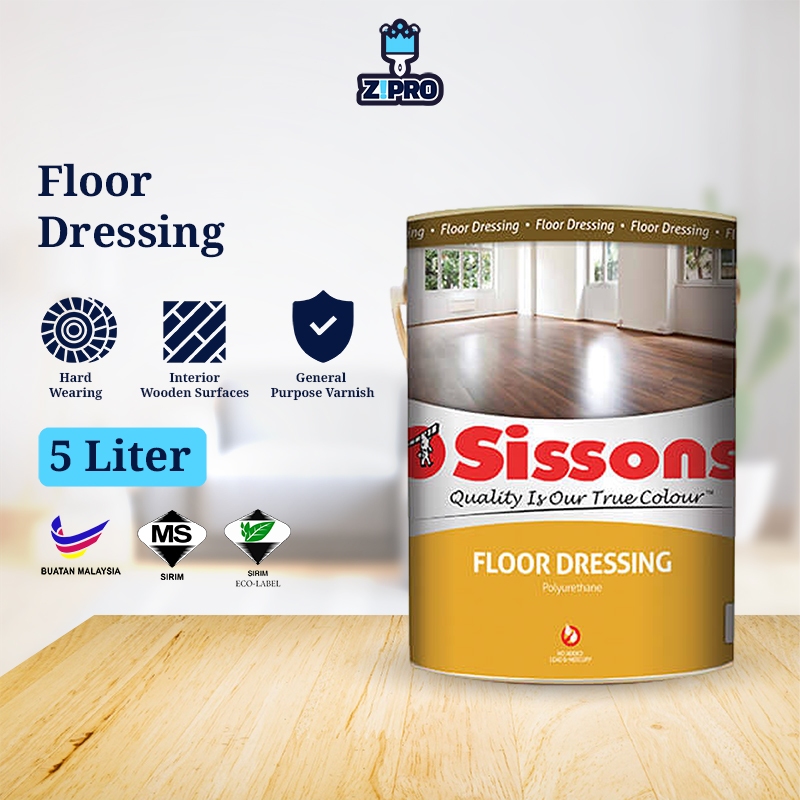 Sissons Floor Dressing 5L Transparent Wooden Parquet Floor Polyurethane ...