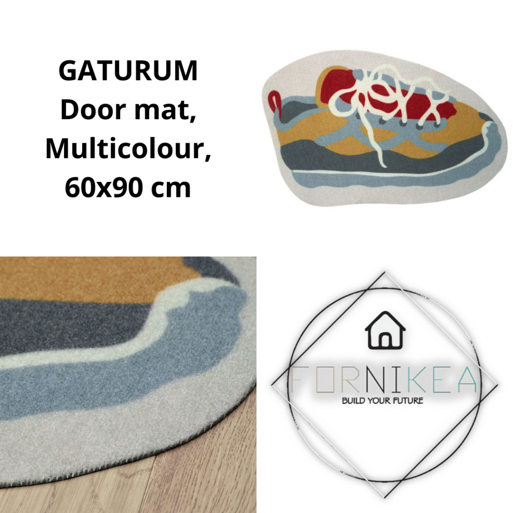 IKEA GATURUM Door mat, multicolour, 60x90 cm | Shopee Malaysia
