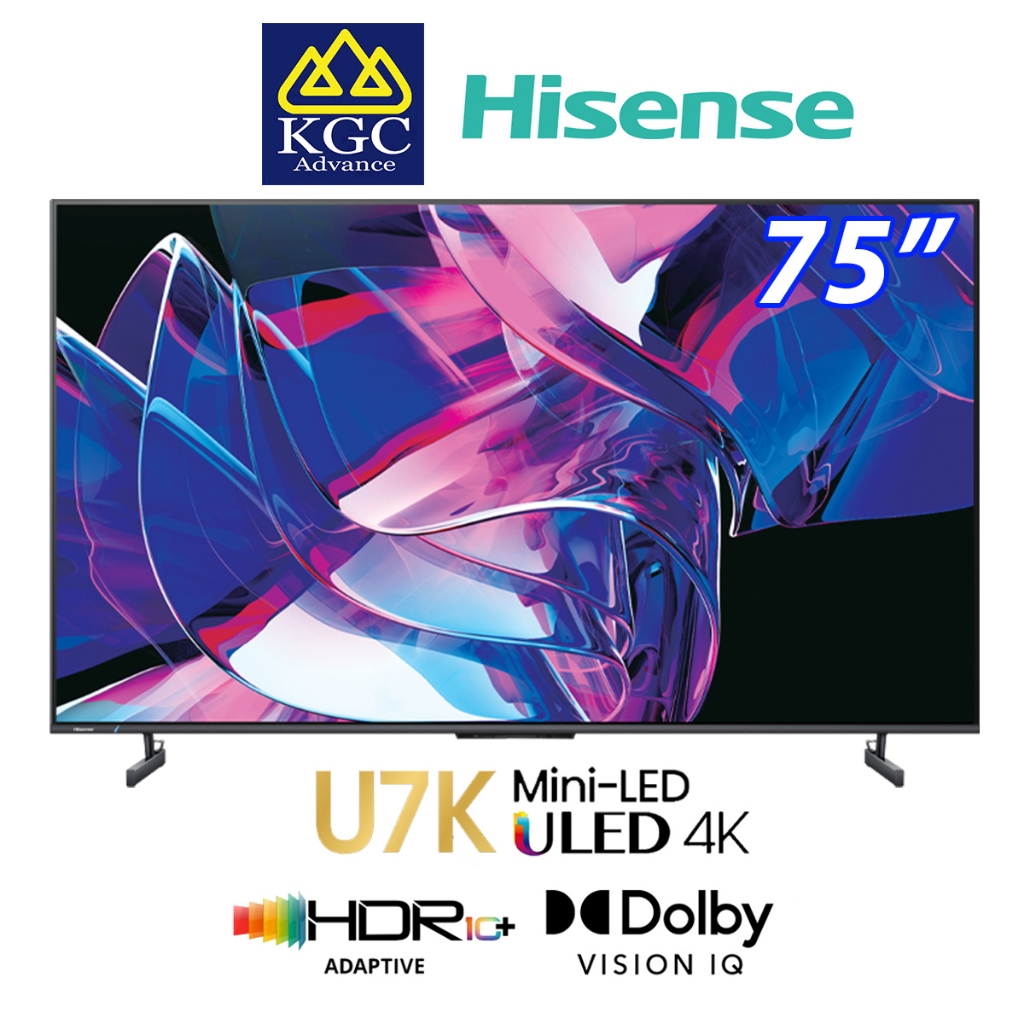 Hisense (75") 4K Mini-LED Smart TV 75U7K U7K Series | Shopee Malaysia