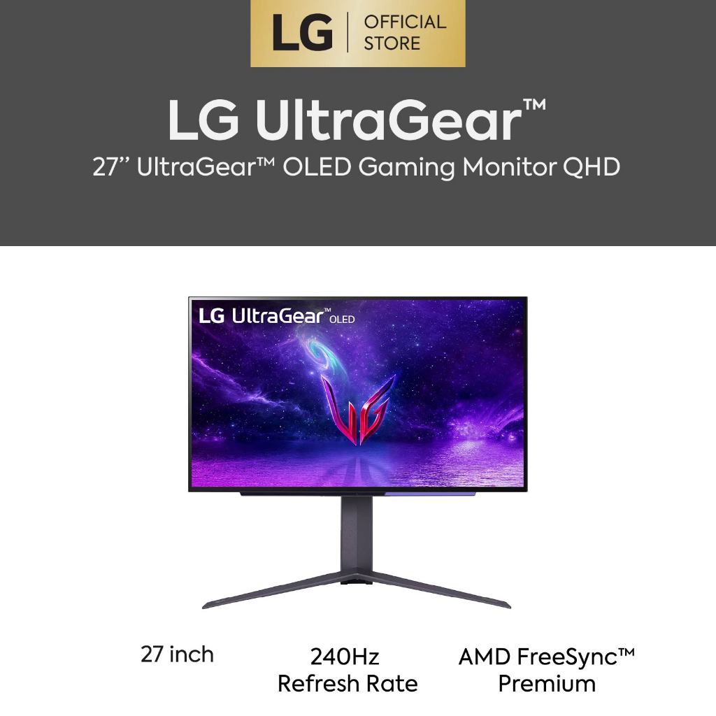 LG UltraGear OLED Gaming Monitor (27"/QHD/240Hz Refresh Rate/.03ms ...