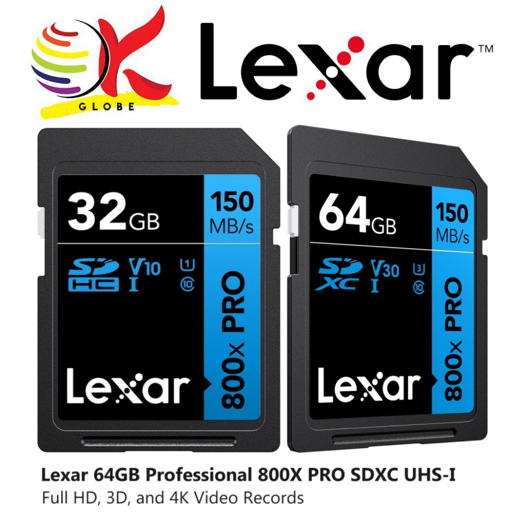 LEXAR PROFESSIONAL 800X PRO SDHC UHS-I MEMORY CARD SD CARD WITH WATER ...