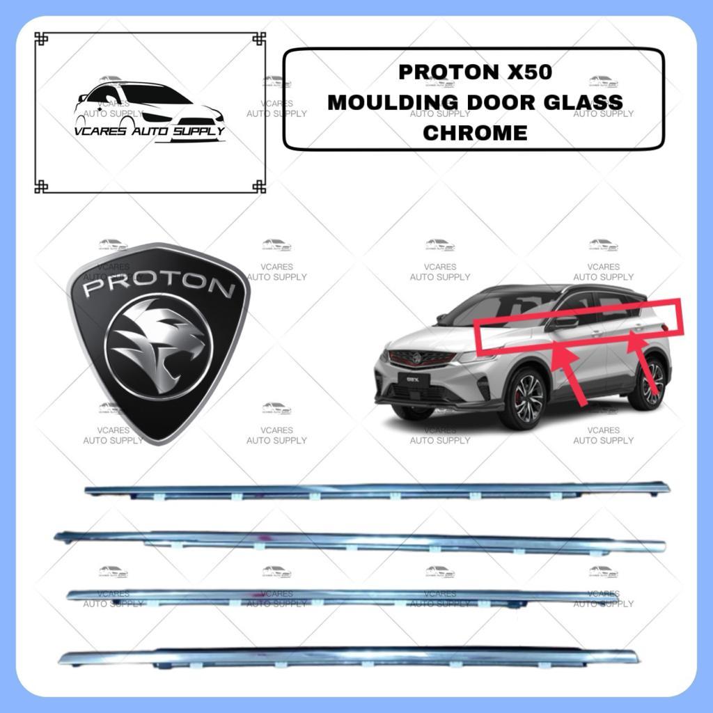 ORIGINAL PROTON X50 OUTER DOOR MOULDING CHROME RUBBER OUTER GLASS ...