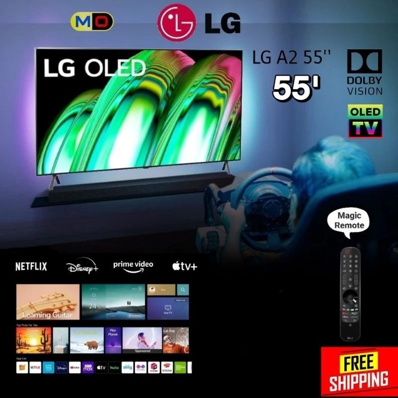 LG 55" OLED A2 Series 4K UHD Smart OLED TV with AIThinQ OLED55A2PSA ...