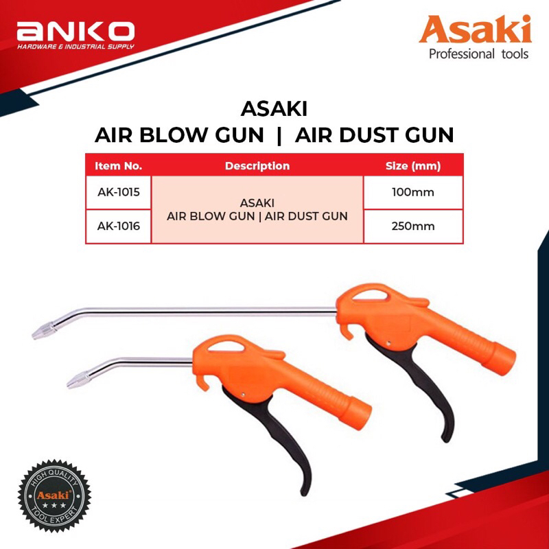 ASAKI AIR BLOW GUN | AIR DUST GUN 100MM | 250MM | Shopee Malaysia