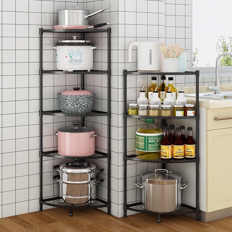 Carbon steel4tier / 5tier Kitchen Rack Household Floor-Placing Multi ...