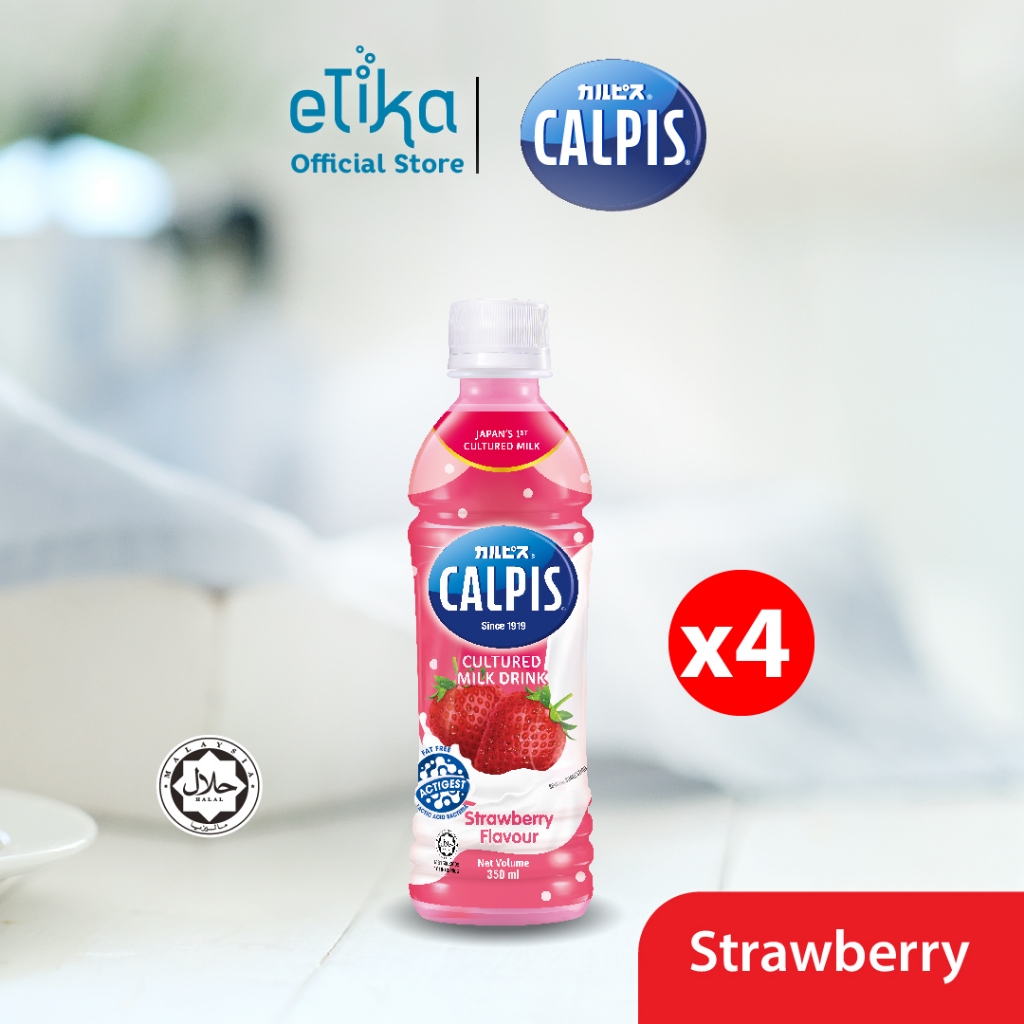 Calpis Cultured Milk Grape/Mango/Original/Strawberry (350ml x 4 Bottles ...