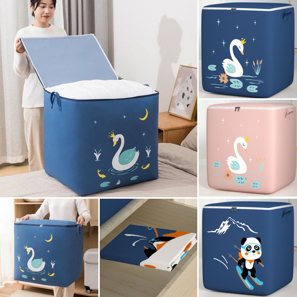 220L EXTRA LARGE Foldable Storage Bag Blanket Comforter Organizer, Beg ...